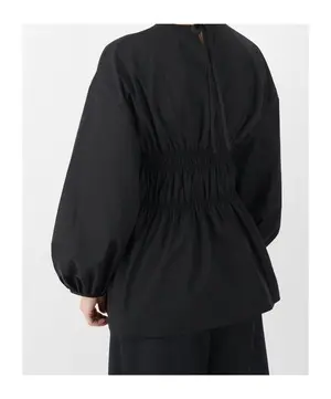 Cecilie Bahnsen Round Neck Long Sleeve T-shirt With Pleated Details
