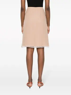 Gucci Lace Trim Detail Midi Skirt
