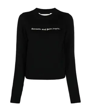 Palm Angels Drop Shoulder Sweaters For Women