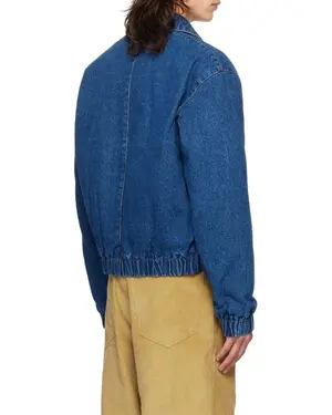 AMI Paris De Coeur Zipped Denim Jacket