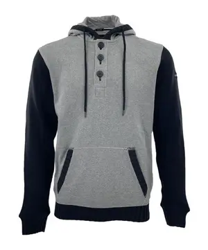 Emporio Armani Long-sleeved Hooded Sweater With Button Detail