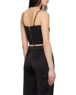 Balmain Embellished Sweetheart Neckline Bustier Top