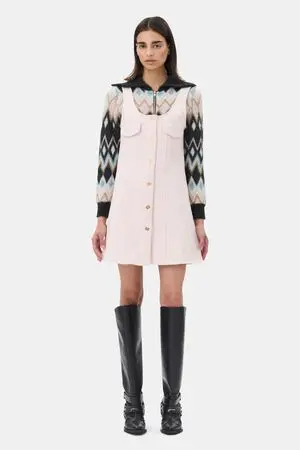 GANNI Sleeveless Mini Dress With Front Pockets