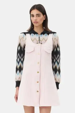 GANNI Sleeveless Mini Dress With Front Pockets