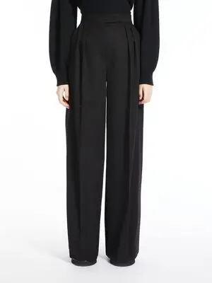 Max Mara Wide Leg Pleated Trousers