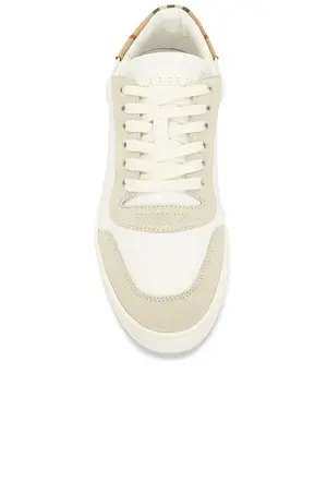 Burberry Round-toe Lace-up Sneakers - White