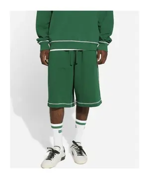 Dolce & Gabbana Logo Embroidered Bermuda Shorts