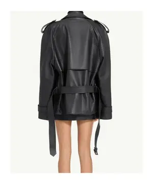 MAISON MARGIELA Leather Double-breasted Jacket