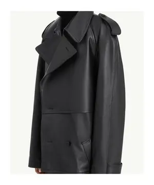 MAISON MARGIELA Leather Double-breasted Jacket