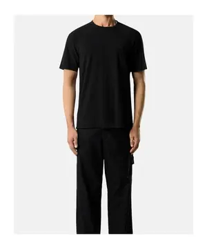 Stone Island Logo Patch Short-sleeved T-shirt - Black