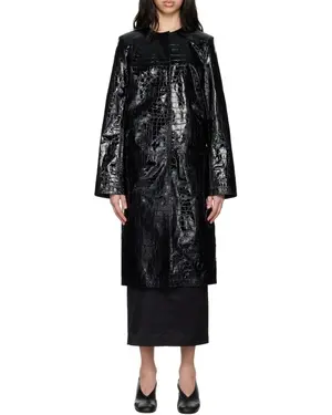 TOTEME Embossed Coated Leather Coat
