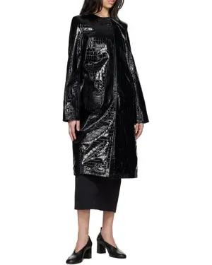 TOTEME Embossed Coated Leather Coat