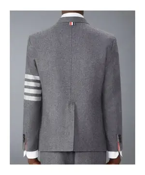 Thom Browne 4-bar Stripe Single-breasted Blazer - Medium Gray
