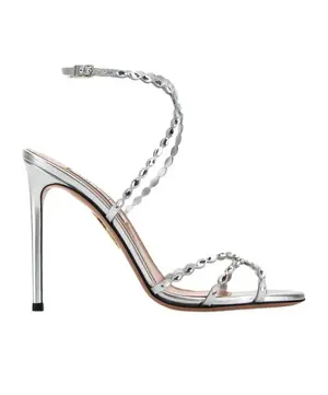 AQUAZZURA 85mm Love Struck Crystal-embellished Sandals - Silver