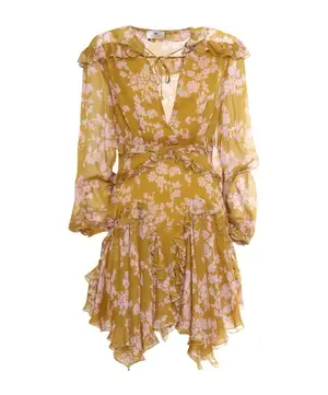 Elisabetta Franchi Elisabetta Franchi Ruffled Floral Print Voile Dress No