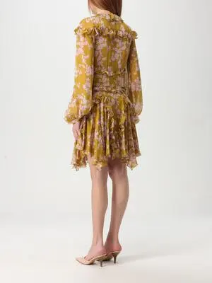 Elisabetta Franchi Ruffled Floral Print Voile Dress - No