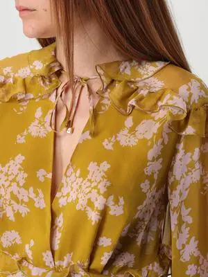 Elisabetta Franchi Ruffled Floral Print Voile Dress - No