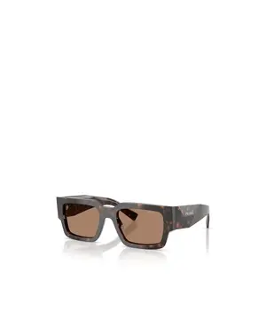 Prada Symbole Rectangular Sunglasses - Brown