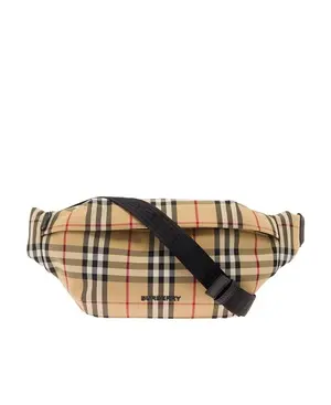 Burberry Checked Sonny Belt Bag - Brown