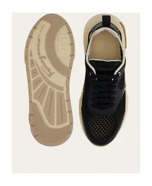 FERRAGAMO Low-top Logo Sneakers - Black