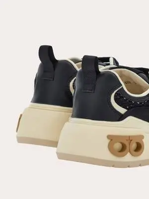 FERRAGAMO Low-top Logo Sneakers - Black