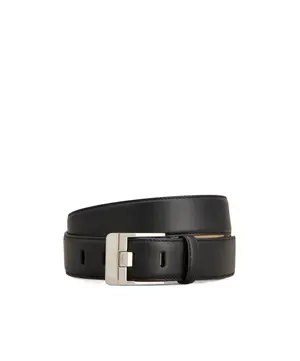 TOD'S Leather Belt With Metal Buckle - Black