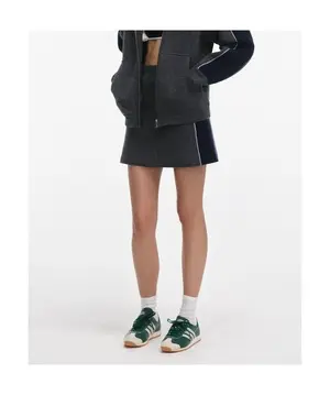 SELF-PORTRAIT Ribbed Knit Mini Skirt With Contrast Panelling