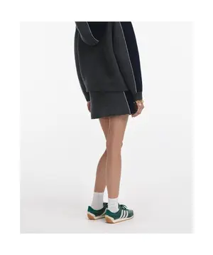 SELF-PORTRAIT Ribbed Knit Mini Skirt With Contrast Panelling
