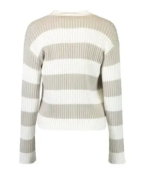 Brunello Cucinelli Striped Ribbed-knit Cardigan