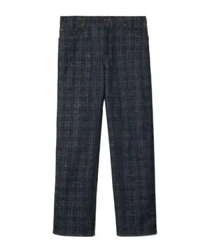 Burberry Loose Check Denim Jeans - Indigo