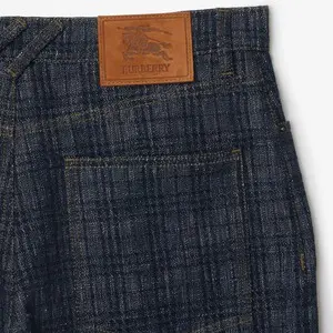 Burberry Loose Check Denim Jeans