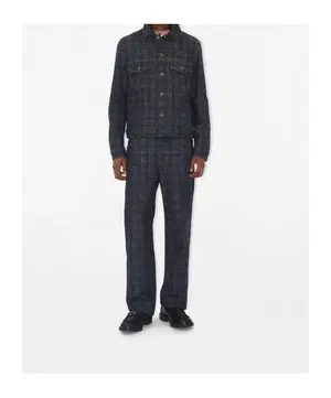 Burberry Loose Check Denim Jeans