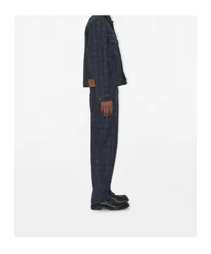 Burberry Loose Check Denim Jeans