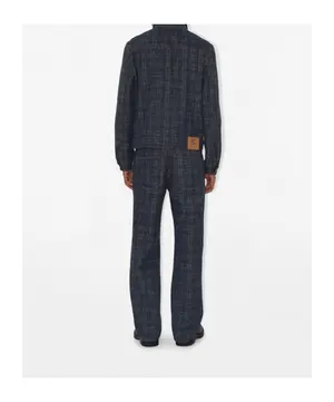 Burberry Loose Check Denim Jeans