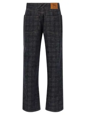 Burberry Loose Check Denim Jeans