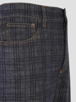 Burberry Loose Check Denim Jeans