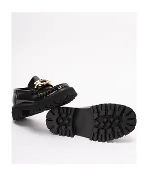 FERRAGAMO Gancini Buckle Loafers - Black