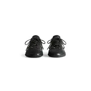 Balenciaga City Lace-up Sneakers In Sheepskin - Black