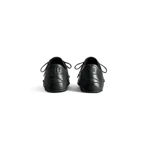 Balenciaga City Lace-up Sneakers In Sheepskin - Black