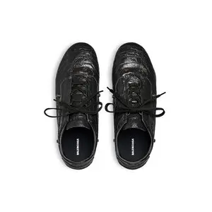 Balenciaga City Lace-up Sneakers In Sheepskin - Black