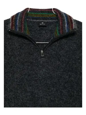 Paul Smith Half-zip Striped Collar Jumper