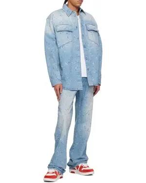 Off-White Paint Relaxed Jeans - Blue