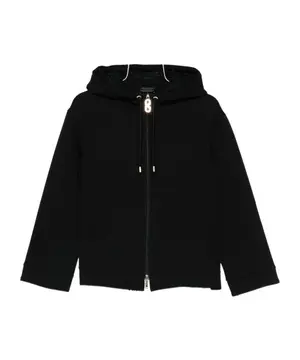 Emporio Armani Zip-up Hooded Jacket - Black