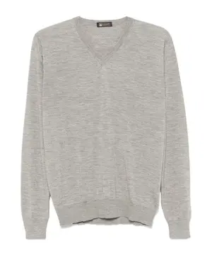 Colombo V-neck Sweater - Heather Gray