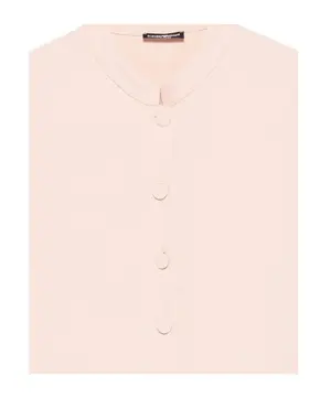 Emporio Armani Band Collar Buttoned Shirt - Powder