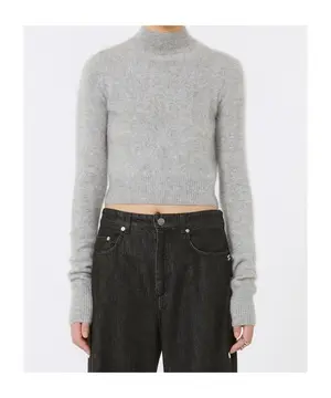 Sportmax Pure Cashmere High Neck Sweater - Medium Gray