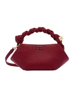 GANNI Grained Mini Bag - Red