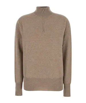 THE ROW Loya Half-zip Knitted Sweater