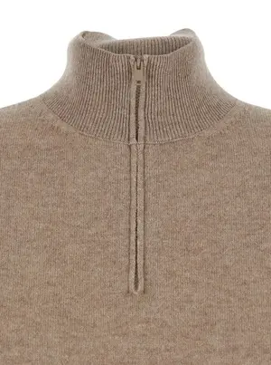 THE ROW Loya Half-zip Knitted Sweater