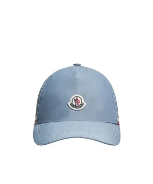 Moncler Moncler Chambray Baseball Cap Light Blue